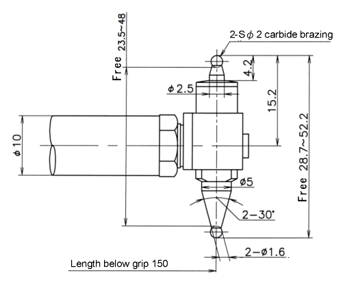 Cylinder Gauge for measuring OVERPIN Diameter of internal Gear